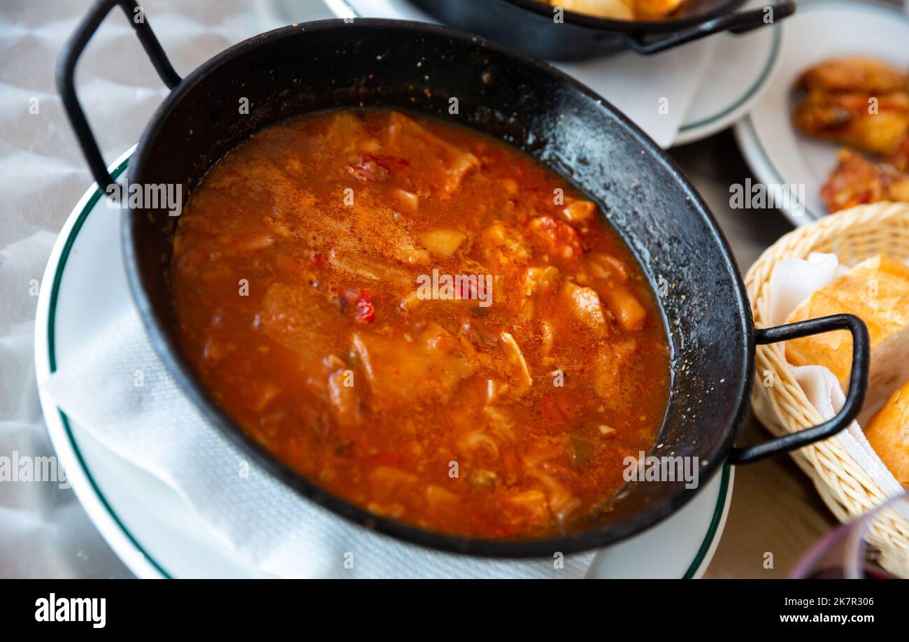 Hot Callos stew Stock Photo - Alamy