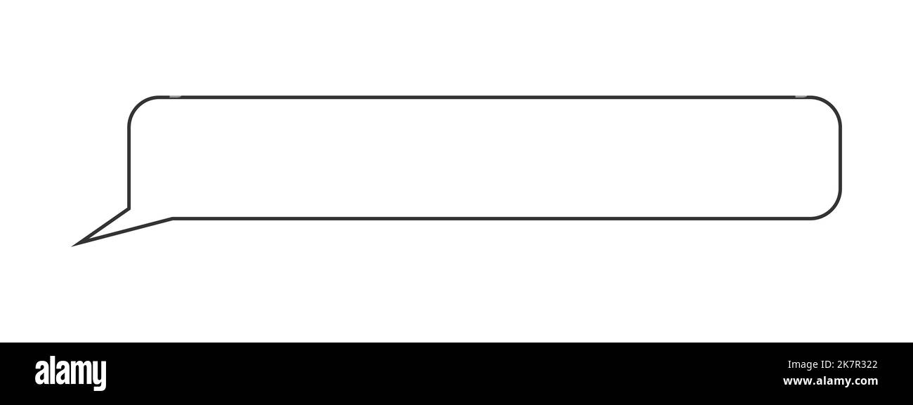 Speech bubble template. Empty online chat frame isolated on white ...