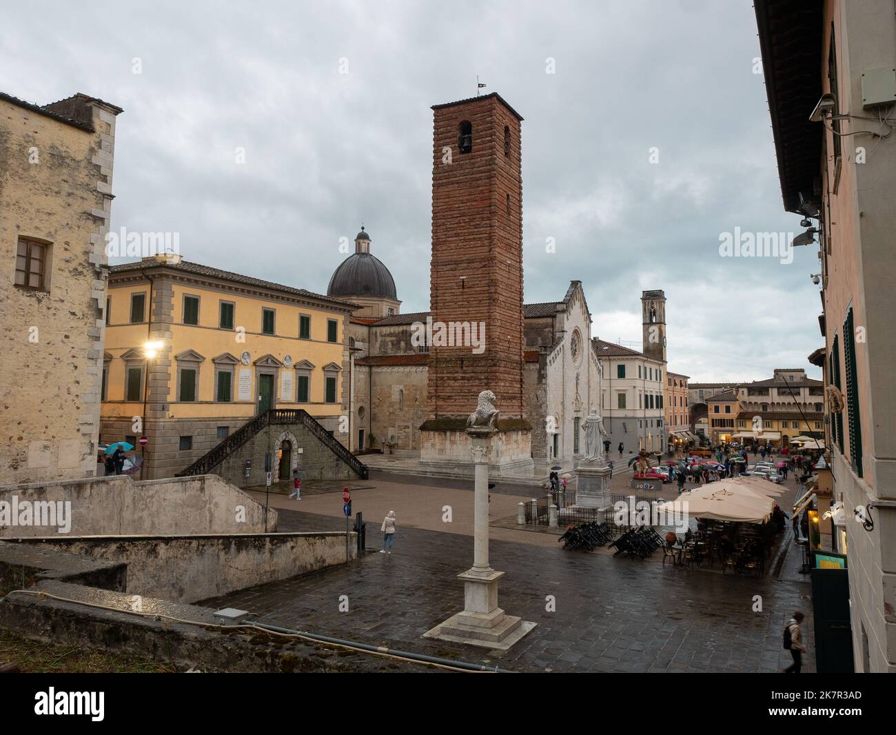 Pietrasanta Italy October 18, 2022: small town in Versilia norther ...