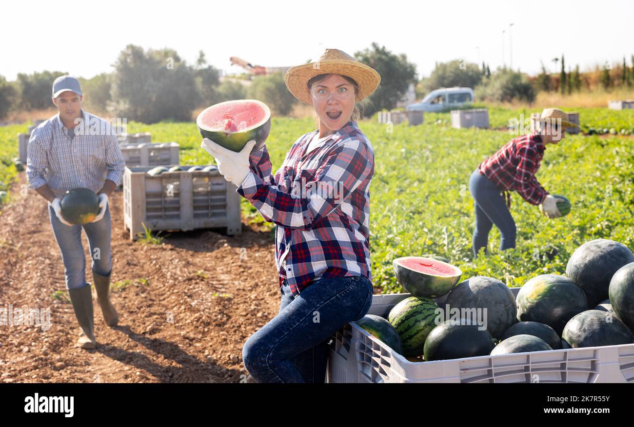Proud with watermelons hi-res stock photography and images - Alamy