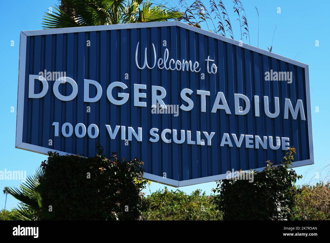 Los Angeles, United States. 18th Oct, 2022. A Welcome to Dodger Stadium ...