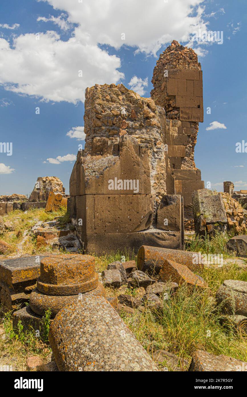 King Gagik's church of St Gregory ruins in the ancient city Ani, Turkey ...