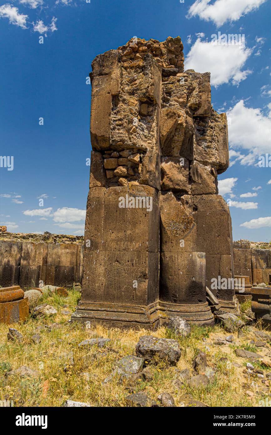 King Gagik's church of St Gregory ruins in the ancient city Ani, Turkey ...