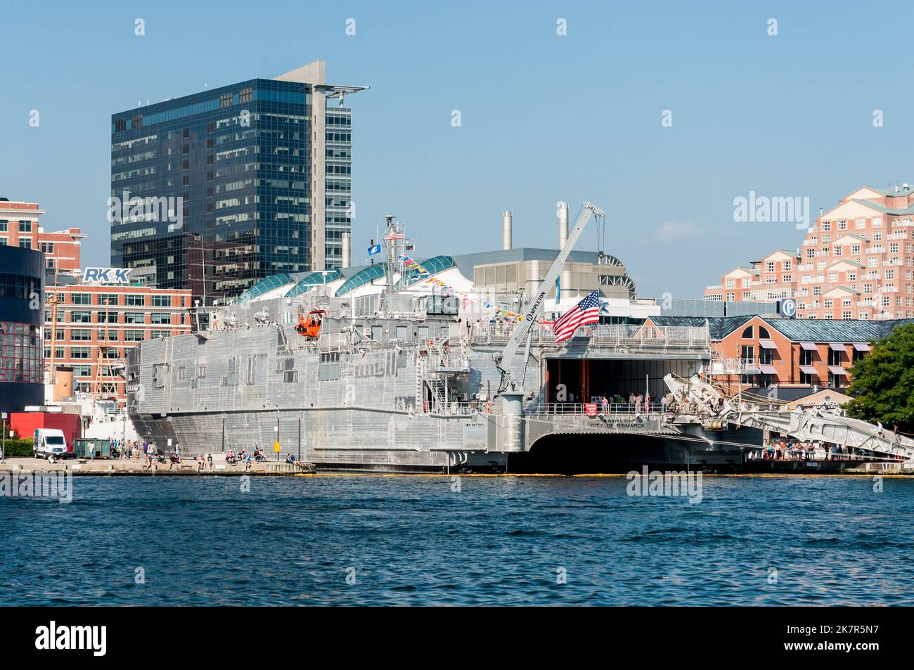 USNS City of Bismarck, Inner Harbor, Baltimore, Maryland USA, Baltimore ...