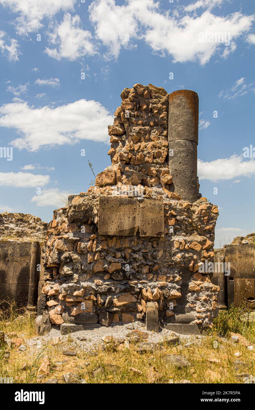 King Gagik's church of St Gregory ruins in the ancient city Ani, Turkey ...