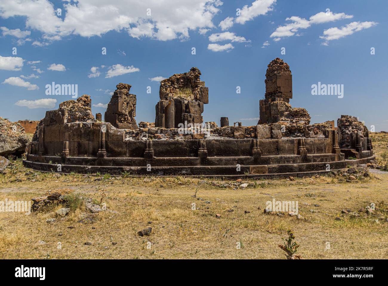 King Gagik's church of St Gregory ruins in the ancient city Ani, Turkey ...