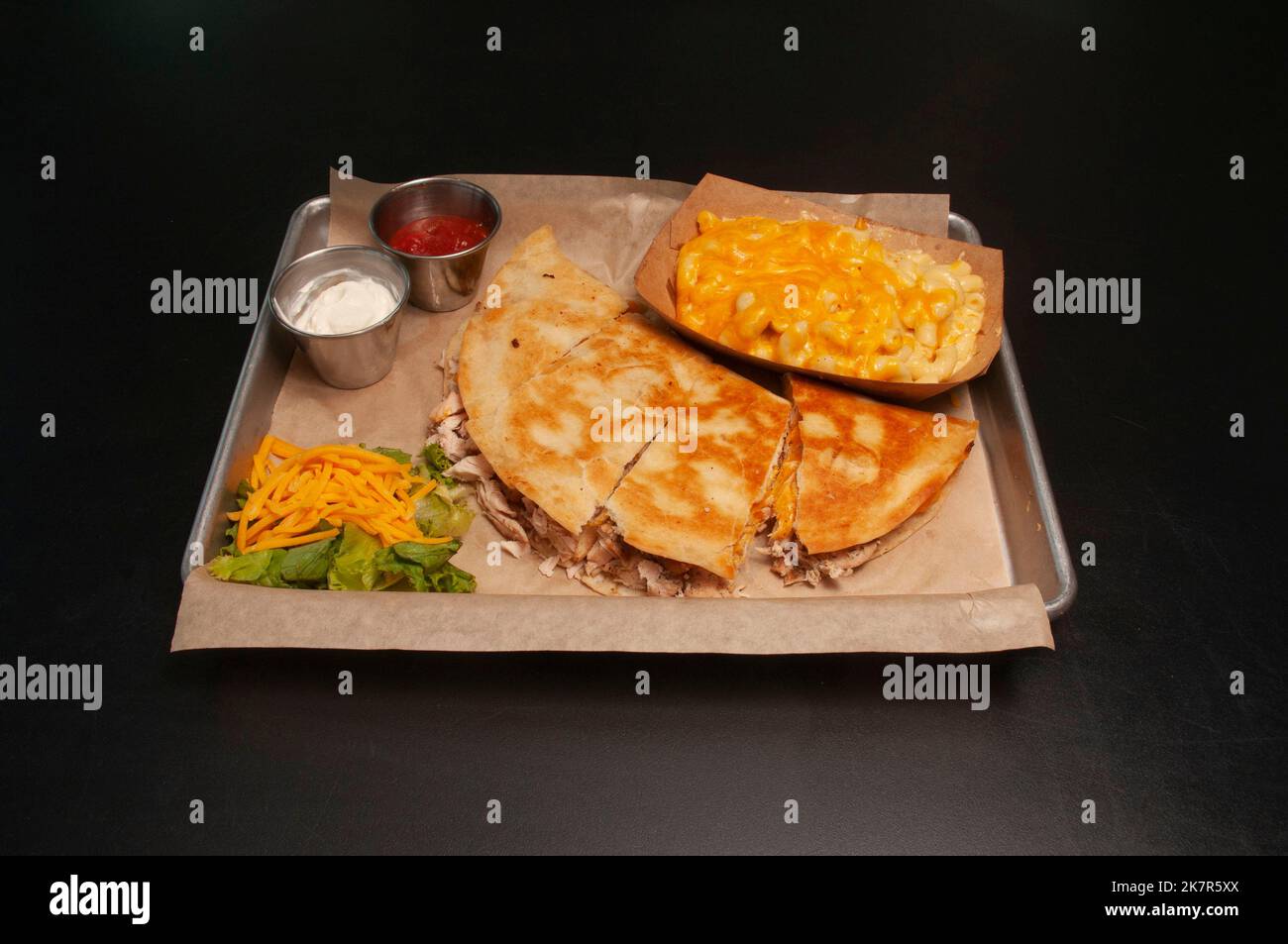 Traditional mexican delicacy known as a chicken quesadilla Stock Photo ...