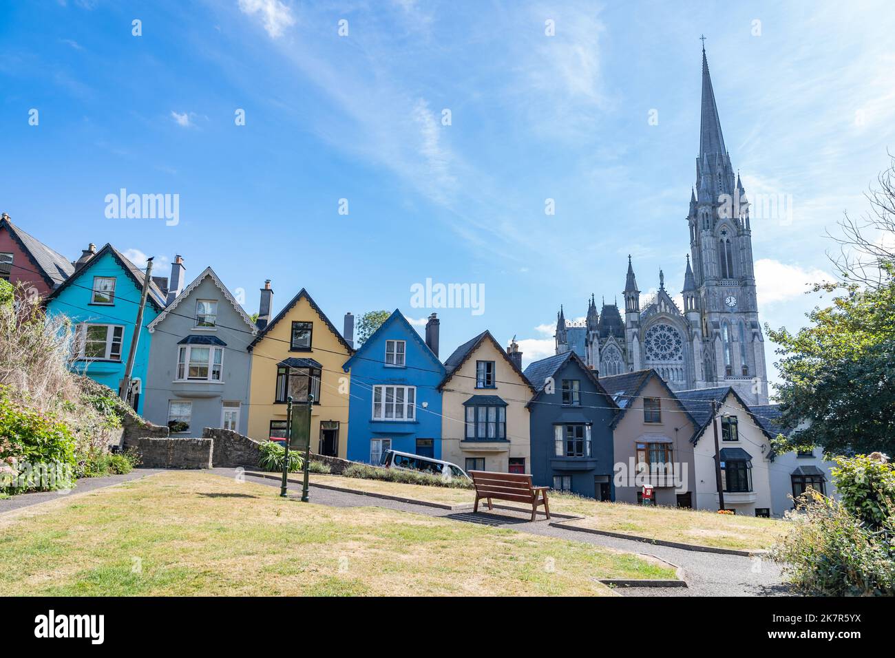 Deck of Cards are a series of colorful homes in Cobh, Ireland Stock ...