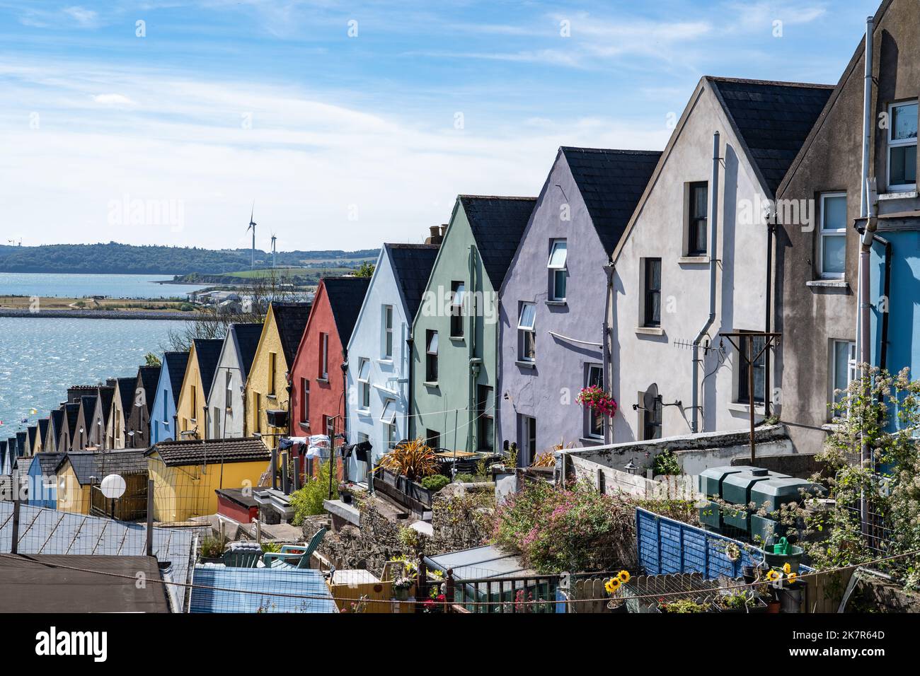 Deck of Cards are a series of colorful homes in Cobh, Ireland Stock ...