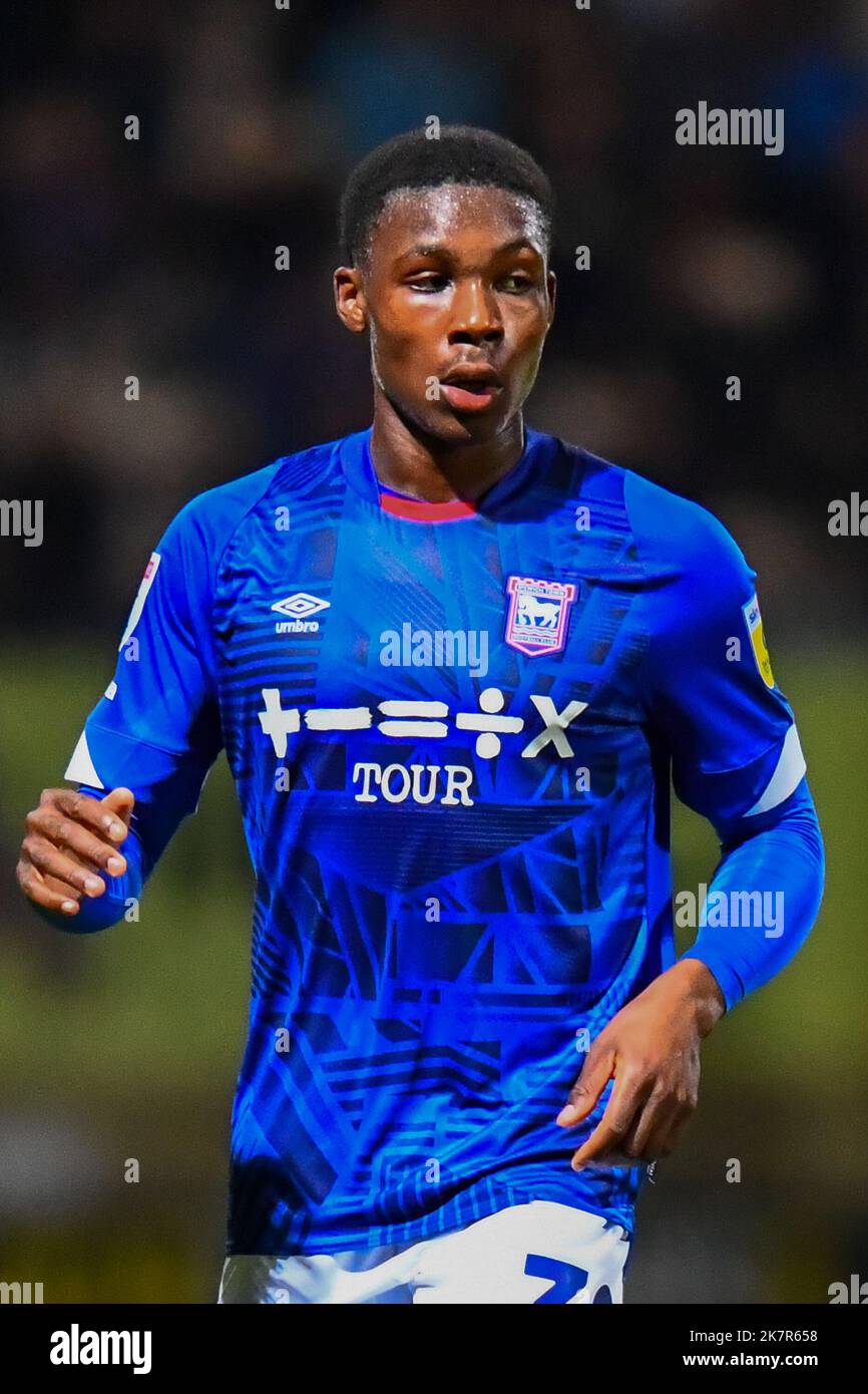 Cambridge, UK. 18th October 2022Edwin Agbaje (39 Ipswich Town) during ...