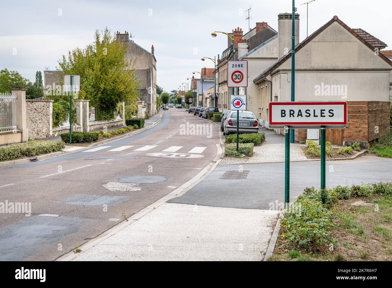 Standard French District Entry Sign for Brasles, Chateau Thierry ...