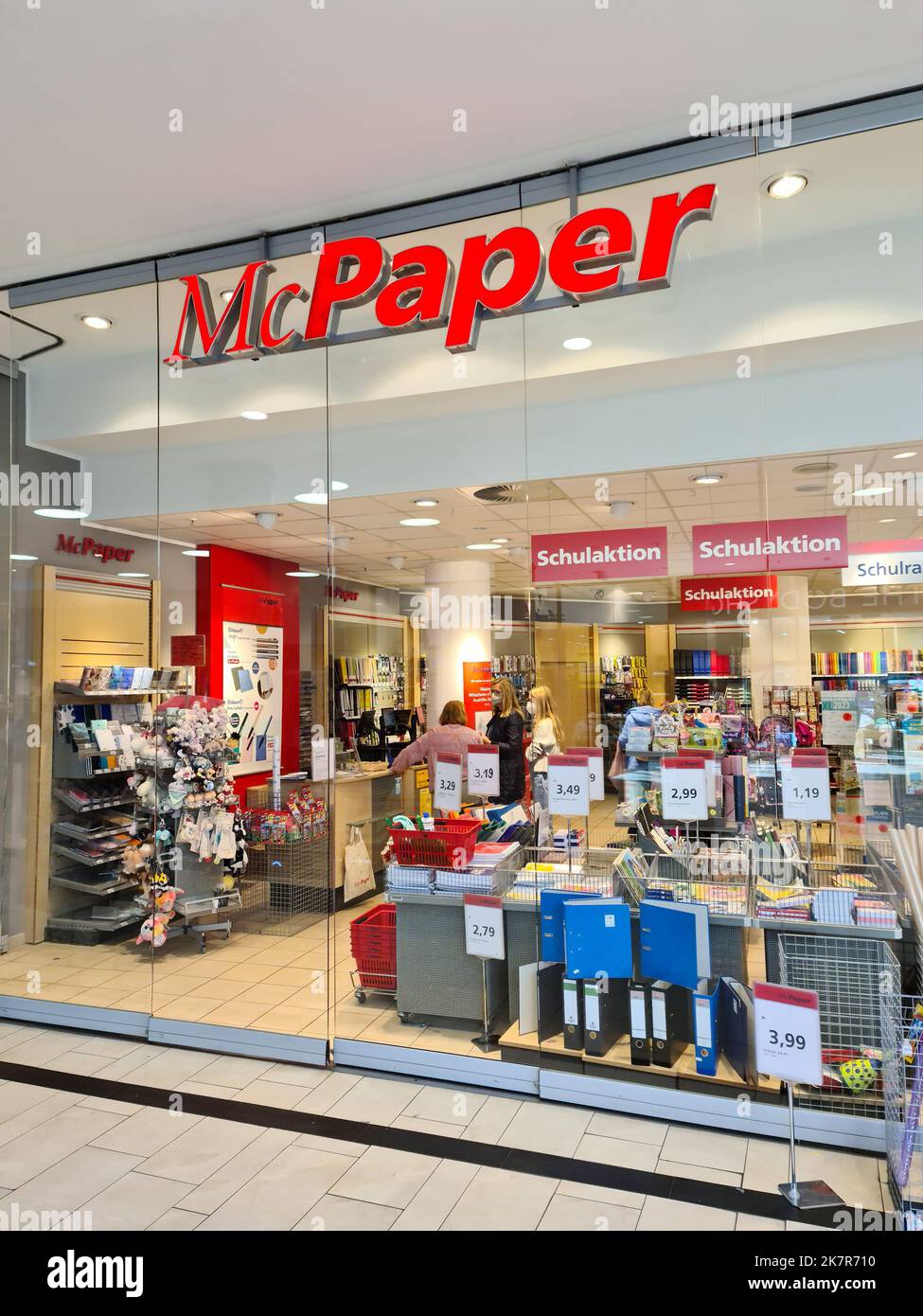 Kiel, Germany - 16. October 2022: Entrance of a paper shop of the ...