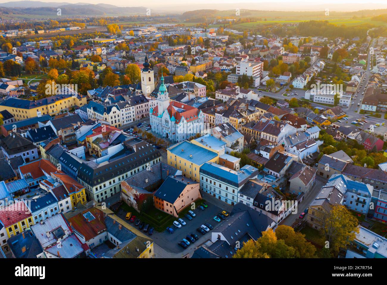 Aerial view of Sumperk Stock Photo - Alamy