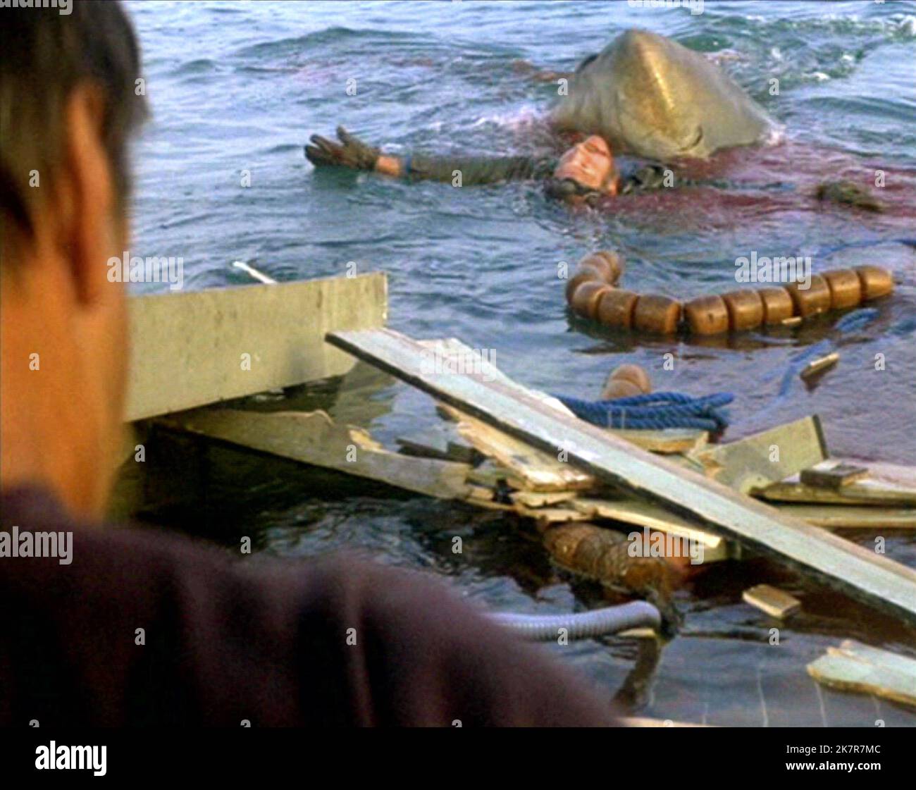 Roy Scheider & Robert Shaw Film Jaws (USA 1975) / Mechanical Shark ...