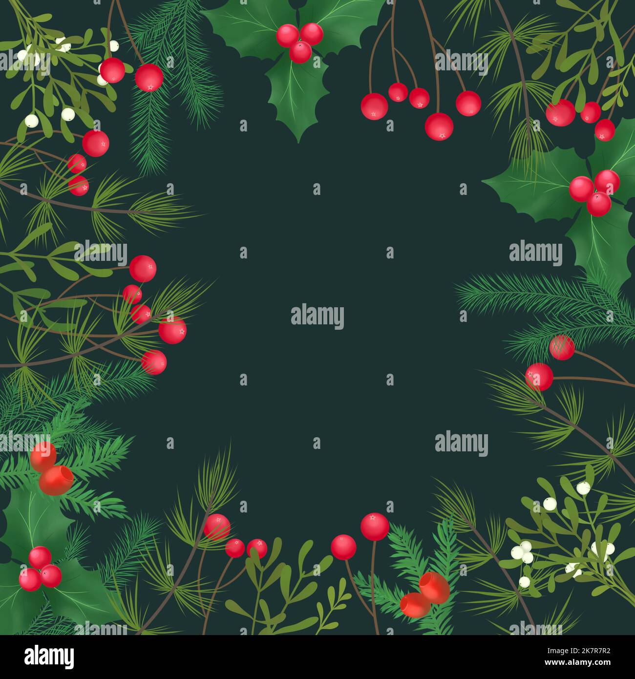 Christmas Holly Background Wallpaper