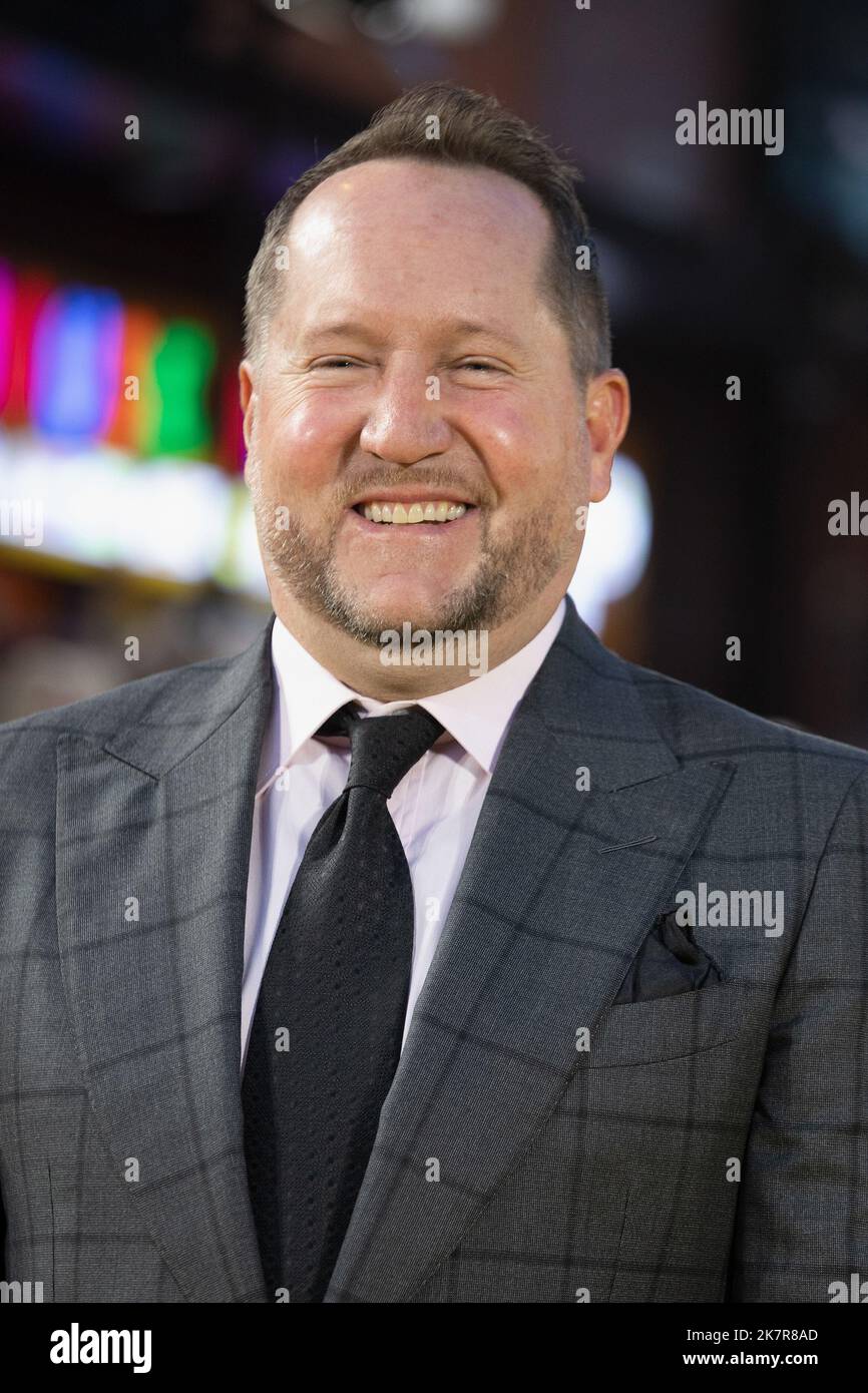 Beau Flynn attending the UK premiere of Black Adam at Cineworld ...