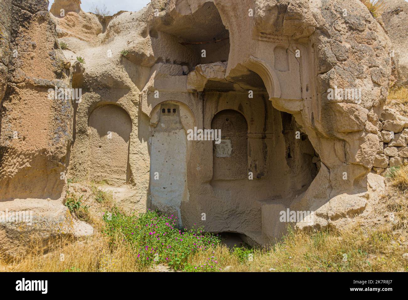 Ruins of a cave church in Cappadocia, Turkey Stock Photo - Alamy