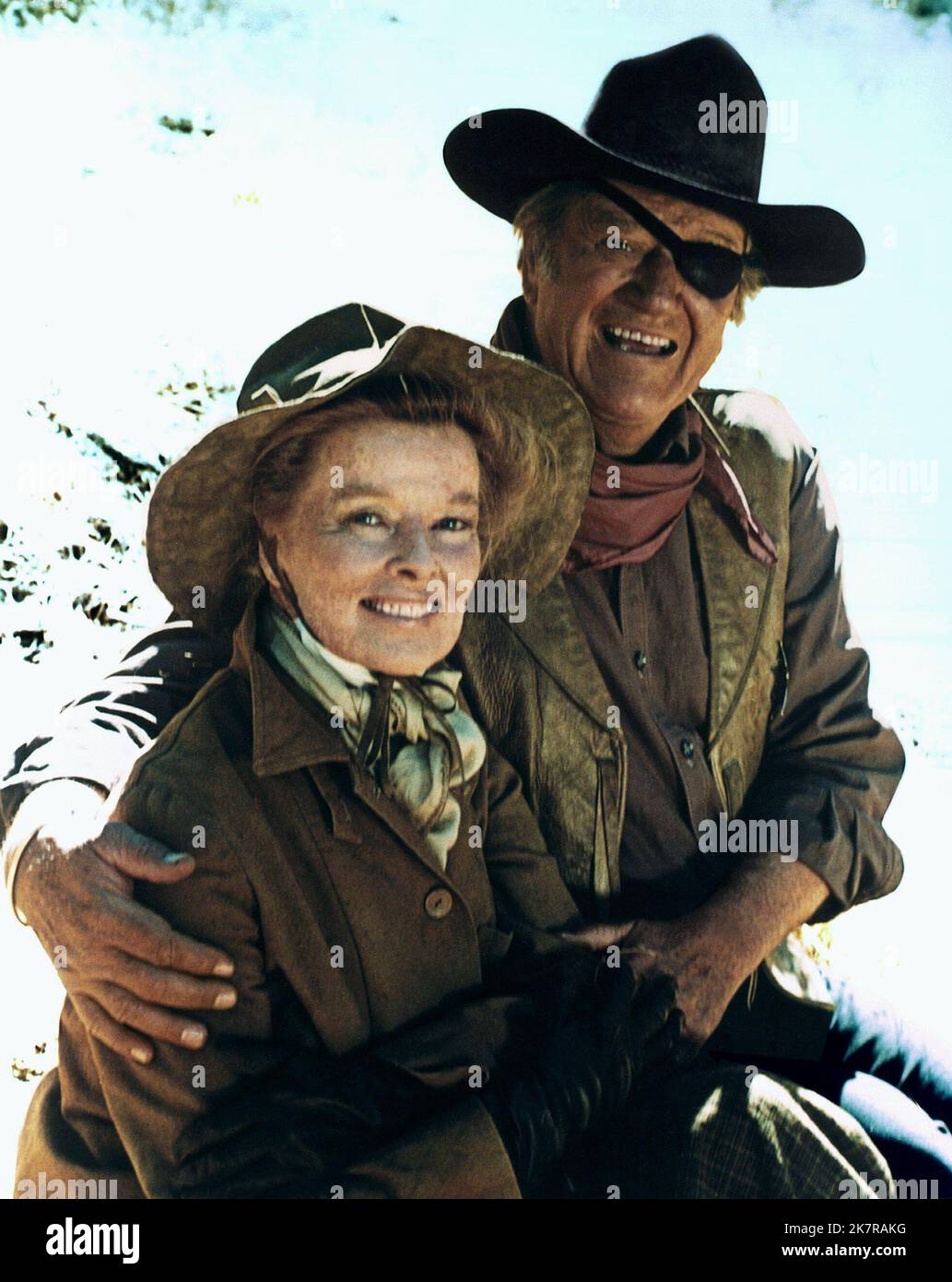 Katharine Hepburn & John Wayne Film Rooster Cogburn (1975) Characters ...