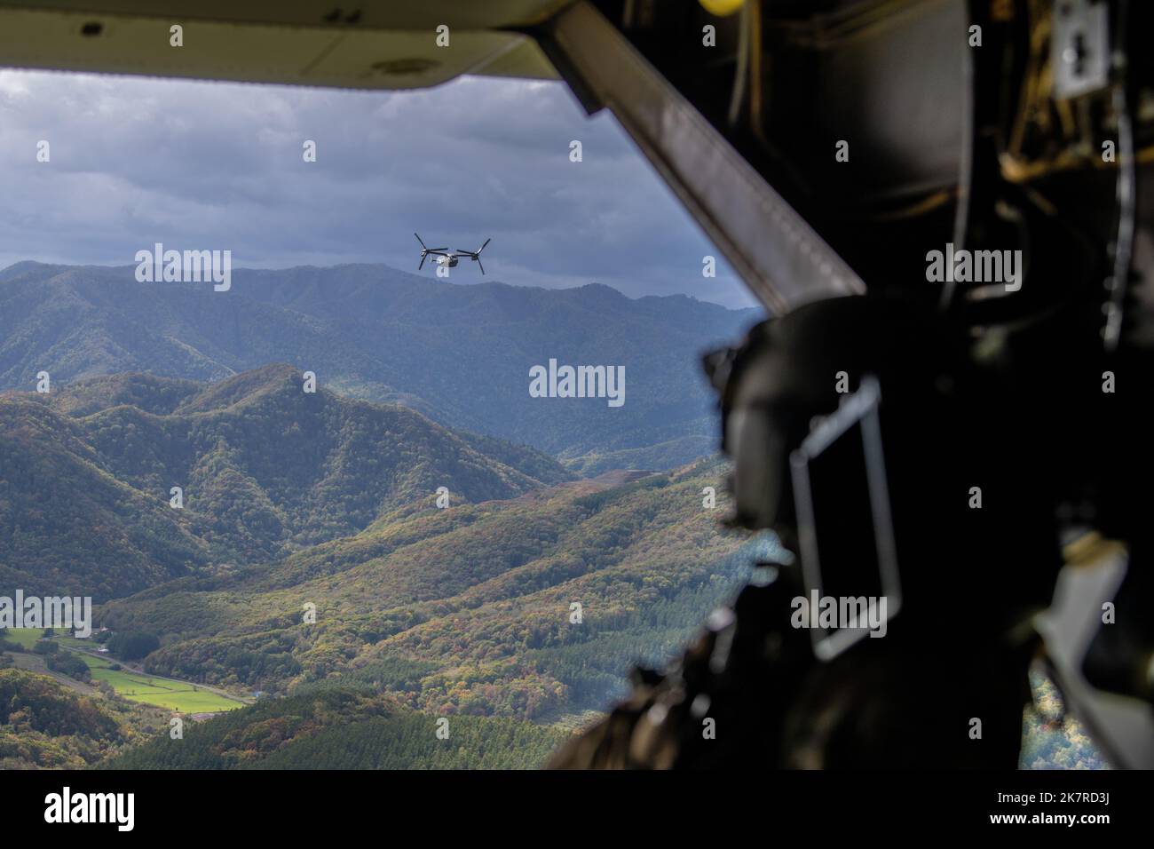 A CV-22 Osprey from the 21st Special Operations Squadron flies in route ...