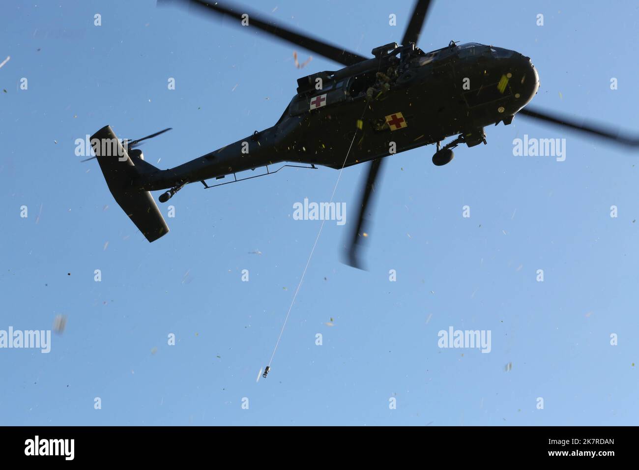 Joint training exercise with Det 2. 6 Co. 3/238th AVN MEDEVAC, Cox ...