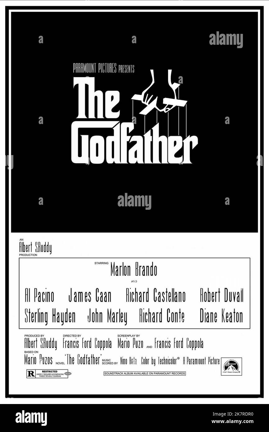 Movie Poster Film: The Godfather (USA 1972) / Literaturverfilmung ...