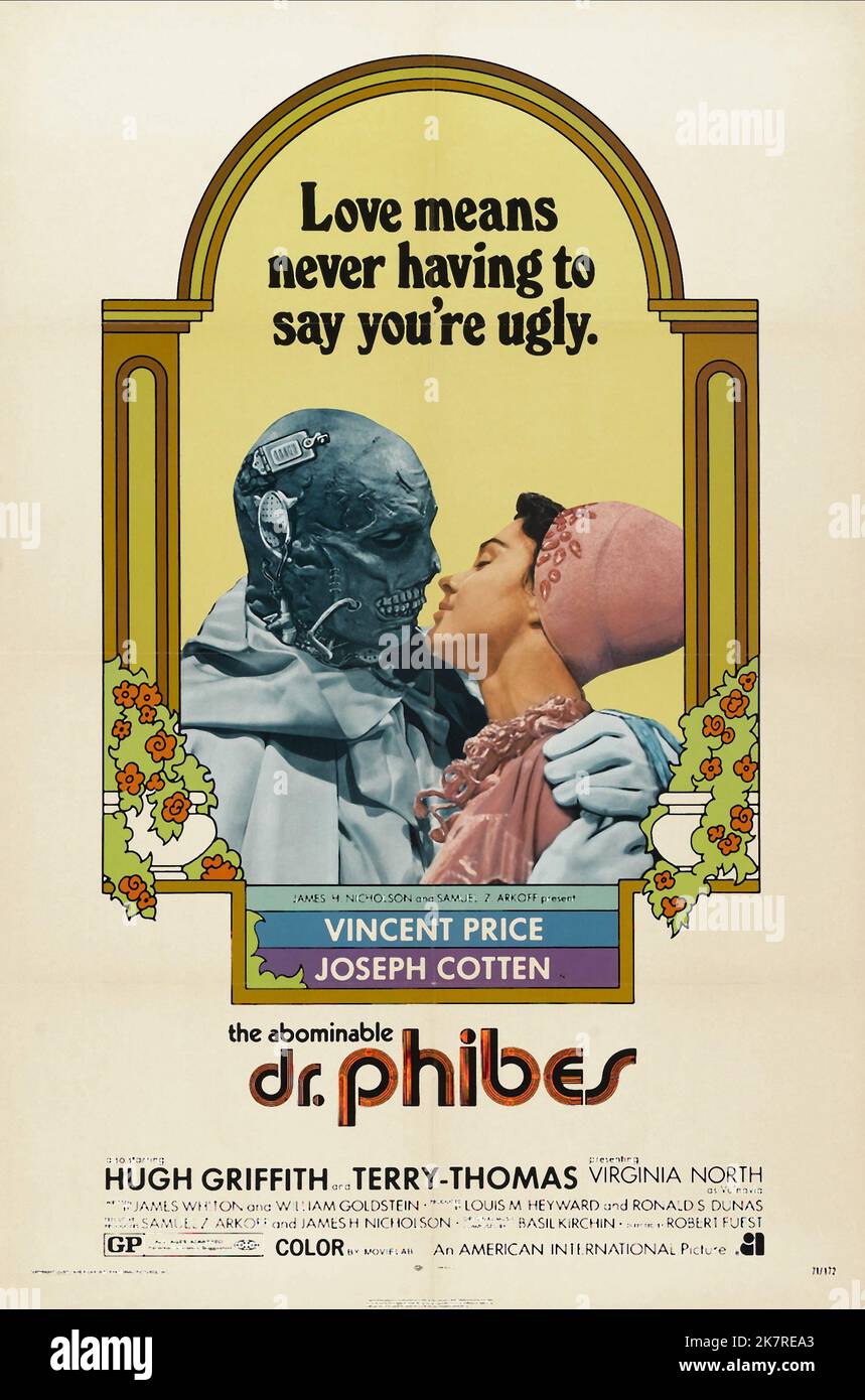 Vincent Price & Virginia North Poster Film: The Abominable Dr. Phibes ...