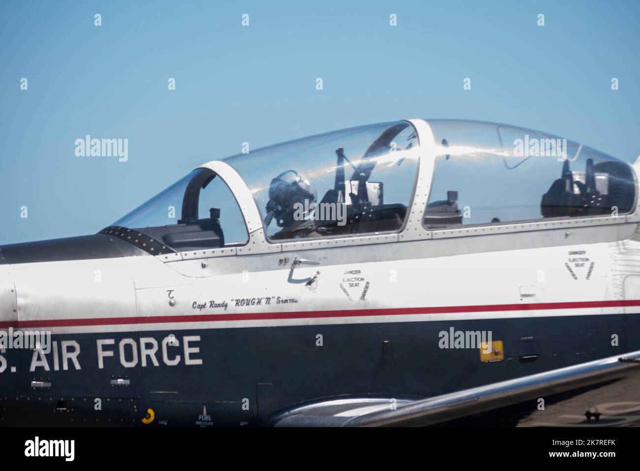 A pilot from the 47th Flying Training Wing flies a T-6A Texan II at ...