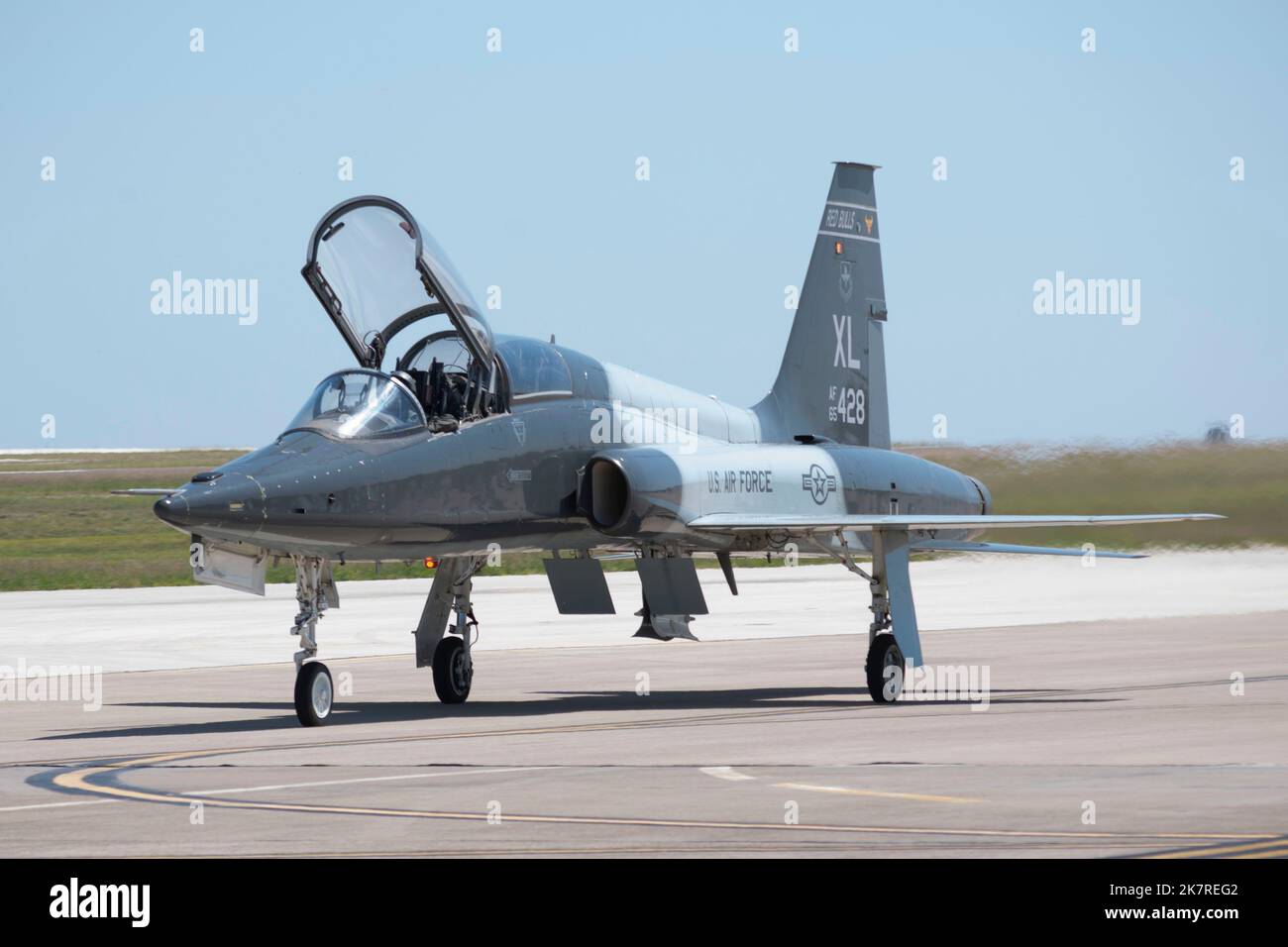 A pilot from the 47th Flying Training Wing taxis a T-38C Talon at ...