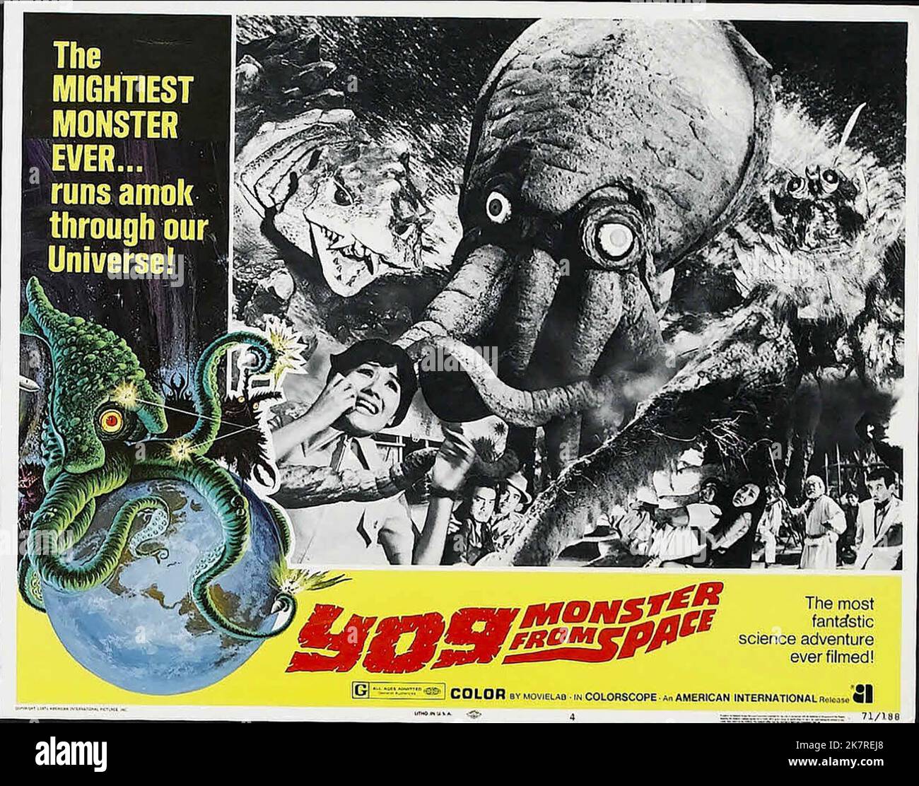 Movie Poster Film Space Amoeba; Gezora, Ganime, Kameba (1970) Director ...