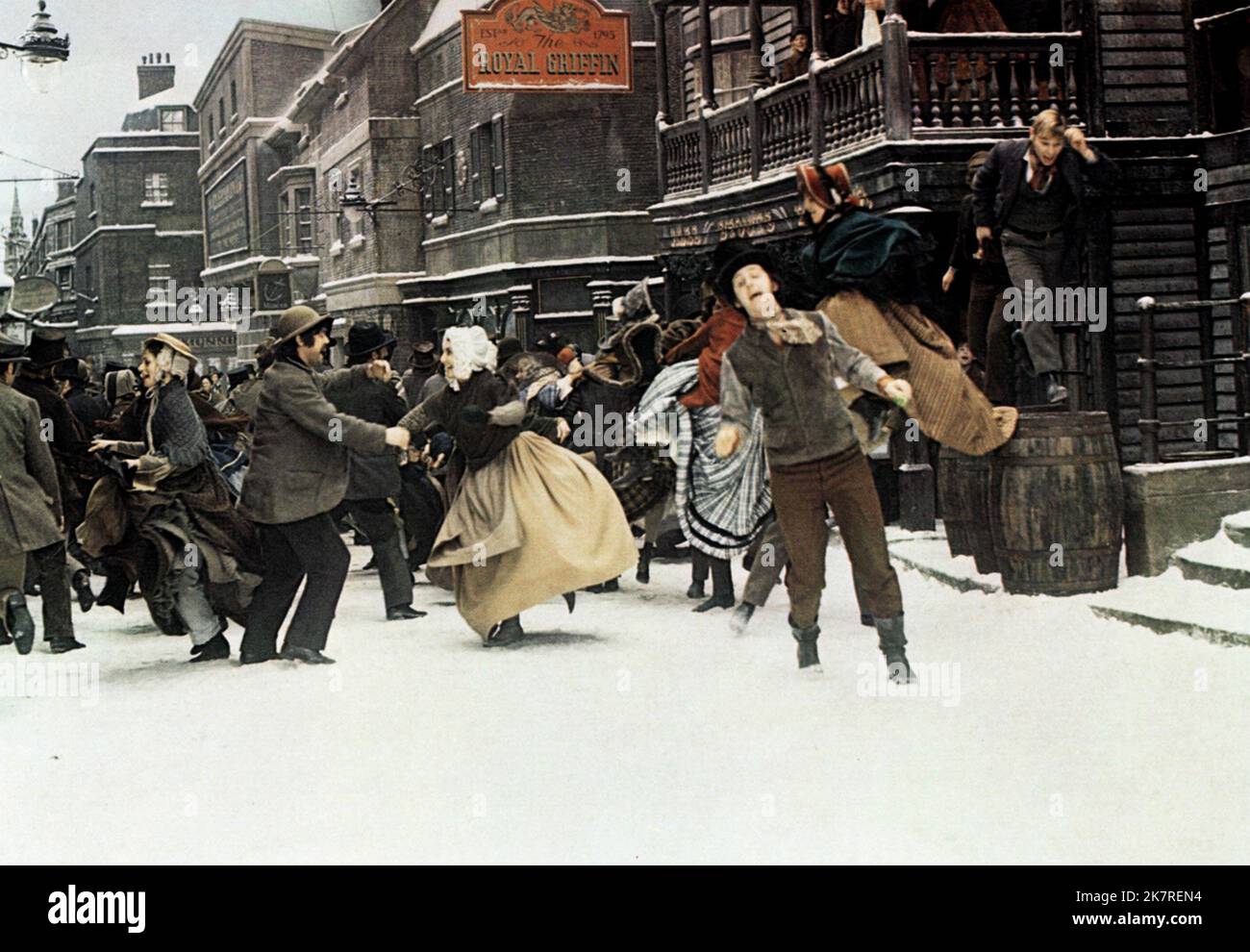 Street Dancing Scene Film: Scrooge (UK 1970/ Literaturverfilmung (based ...
