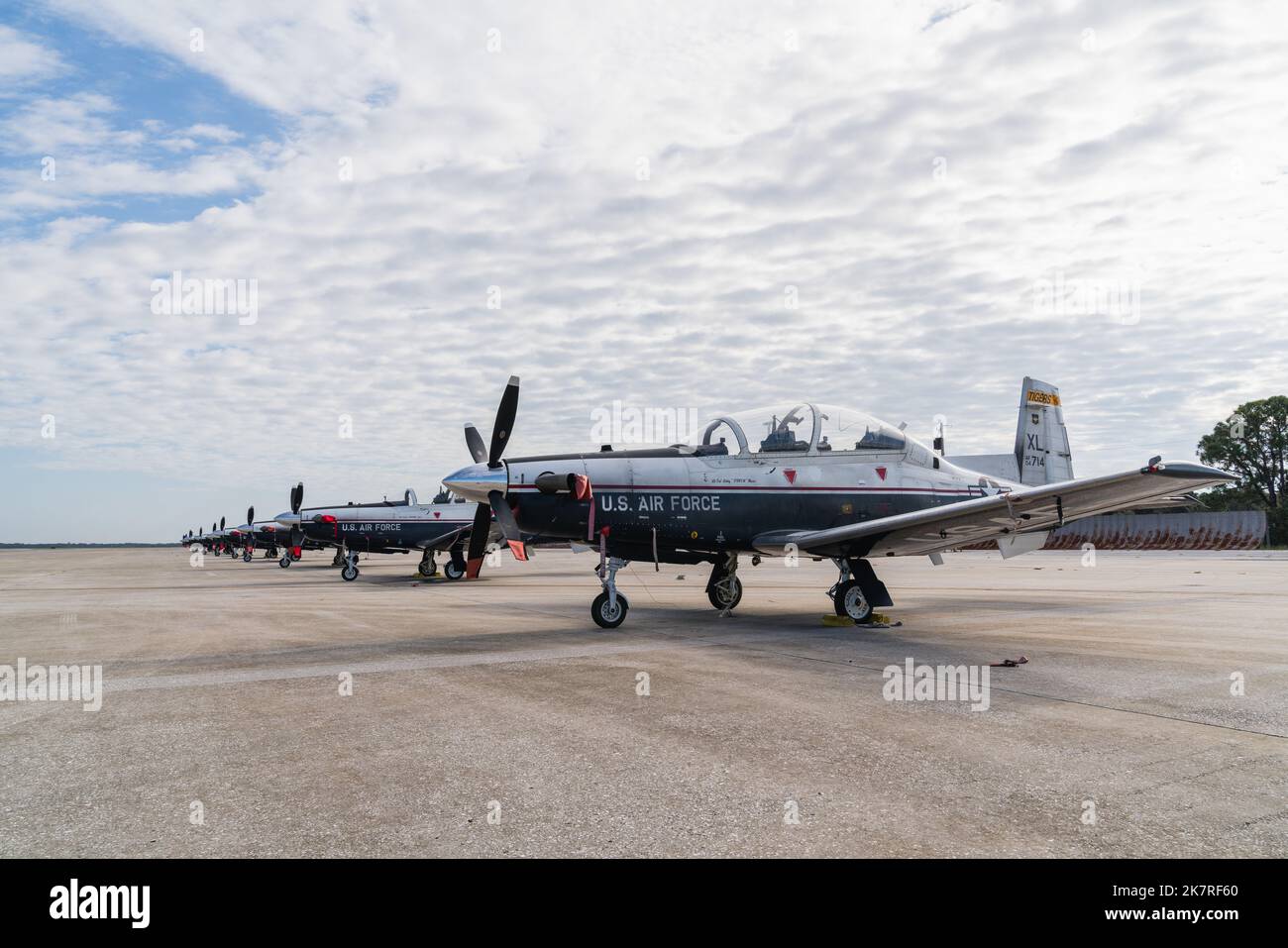 T-6A Texan II aircraft assigned to the 85th Flying Training Squadron ...