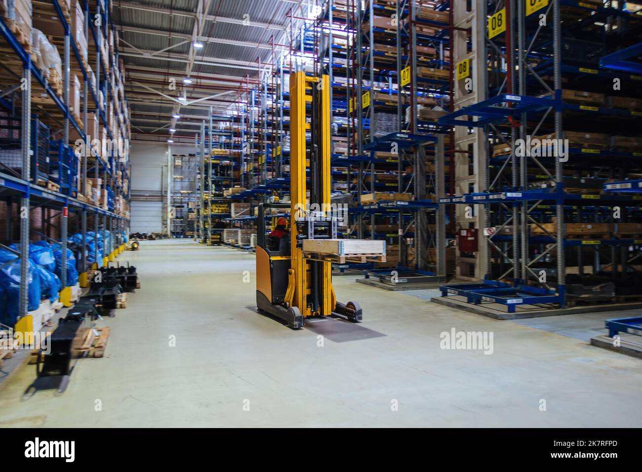 Forklift moving goods inside warehouse hi-res stock photography and ...