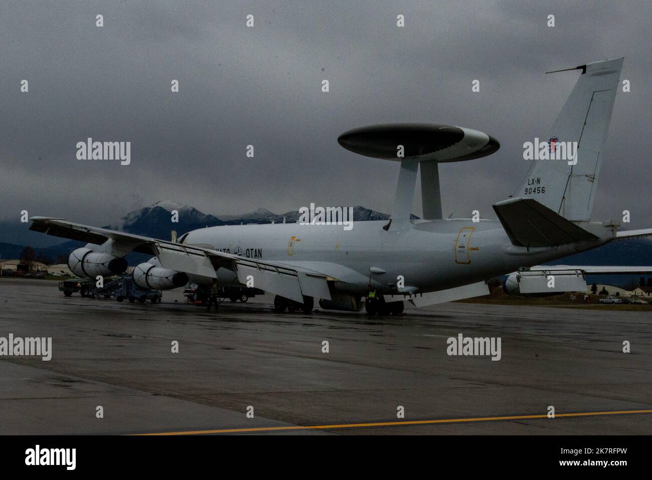 A NATO E3A Airborne Warning and Control System (AWACS) assigned to NATO ...