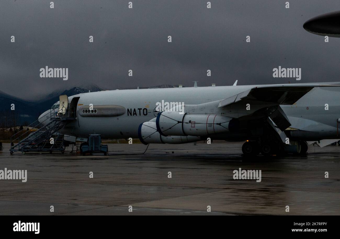 A NATO E3A Airborne Warning and Control System (AWACS) assigned to NATO ...