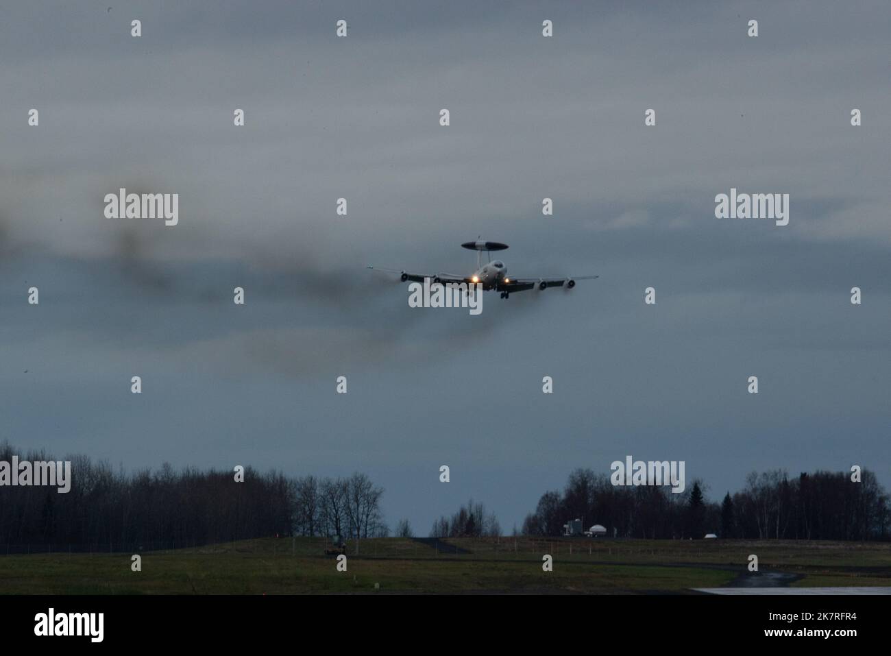 A NATO E3A Airborne Warning and Control System (AWACS) assigned to NATO ...