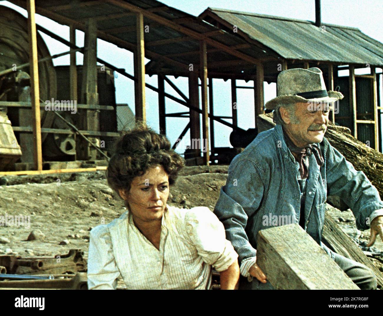 John Mills & Faye Dunaway Film Oklahoma Crude (1973) Characters: Cleon ...