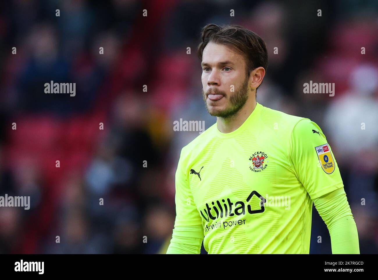 Blackpool goalkeeper Chris Maxwell during the Sky Bet Championship ...