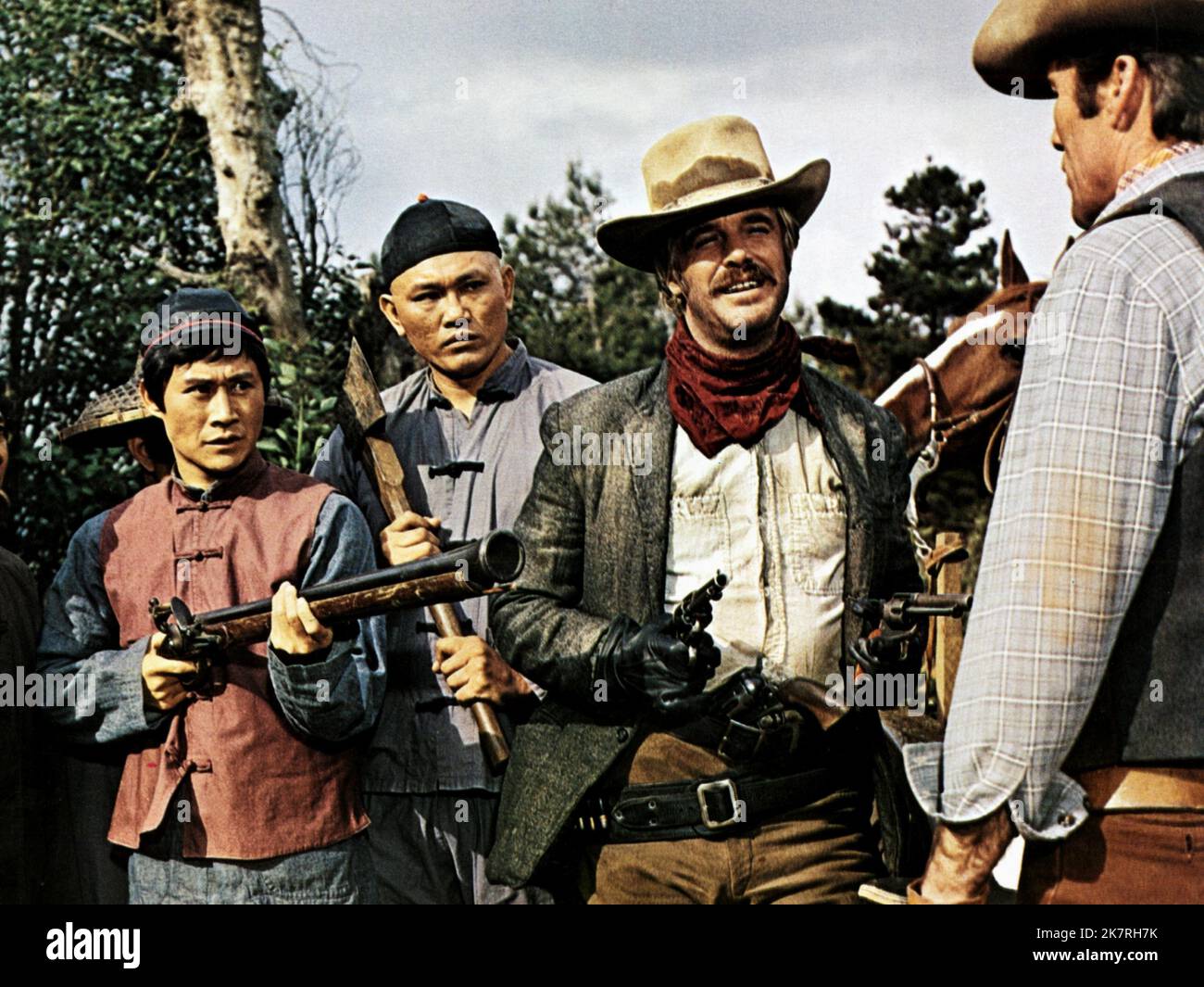 Soon-Tek Oh & George Peppard Film One More Train To Rob (1978 ...