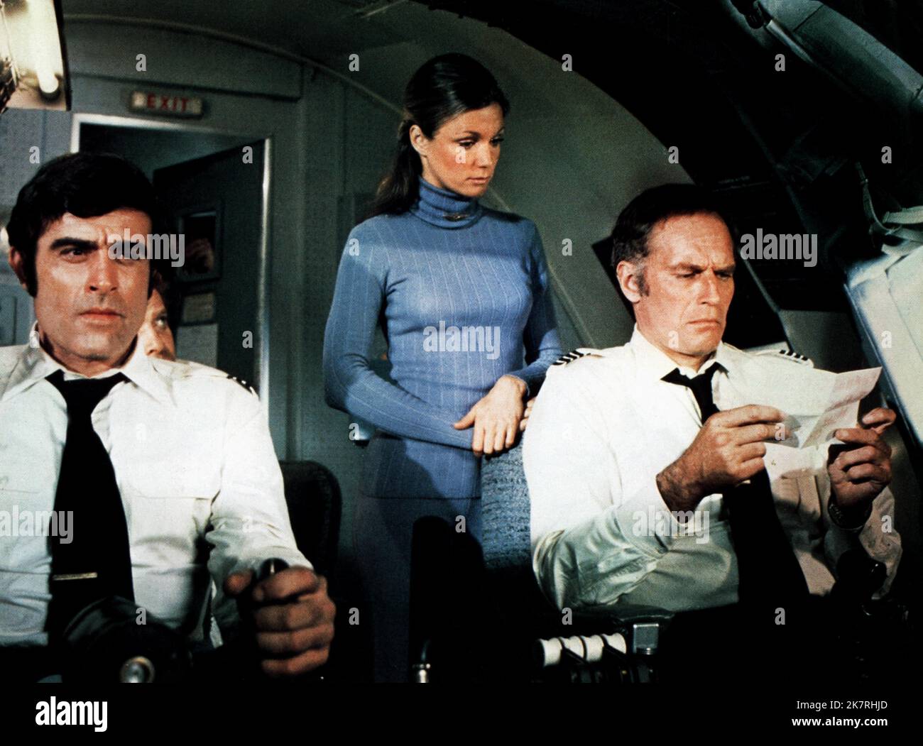 Susan Dey & Charlton Heston Film: Skyjacked (1970) Characters: Elly ...