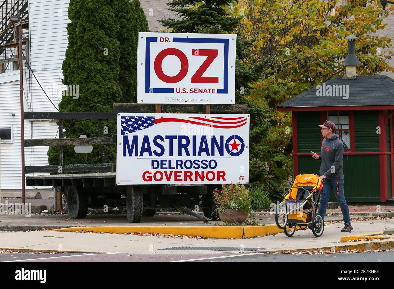 Danville, Pennsylvania, USA. 18th Oct, 2022. Large campaign signs for ...