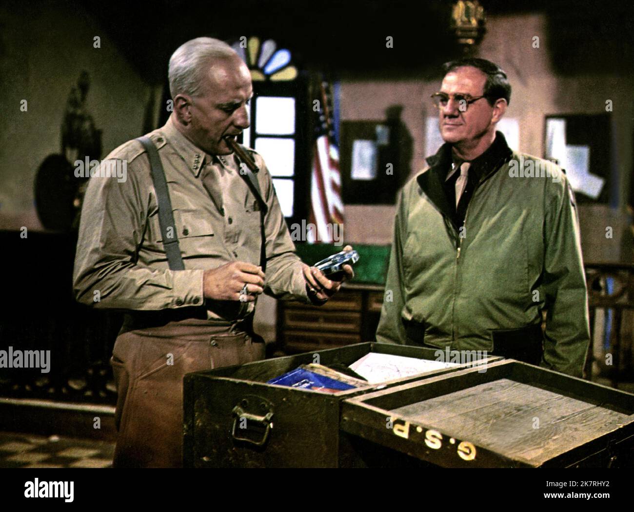 George C. Scott & Karl Malden Film: Patton (USA 1970) Characters: Gen ...