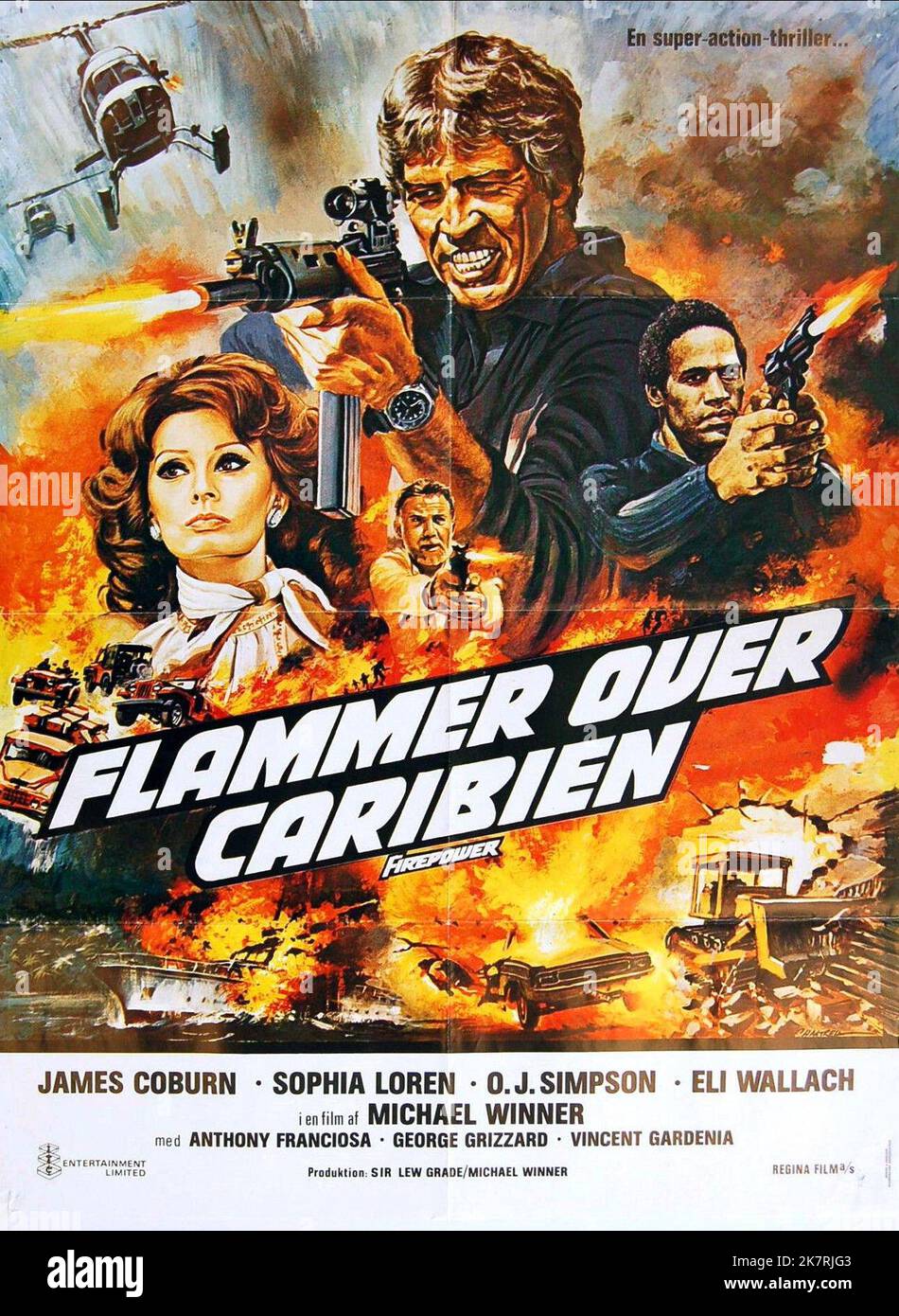 Sophia Loren, James Coburn & O.J. Simpson Film: Firepower; Fire Power ...