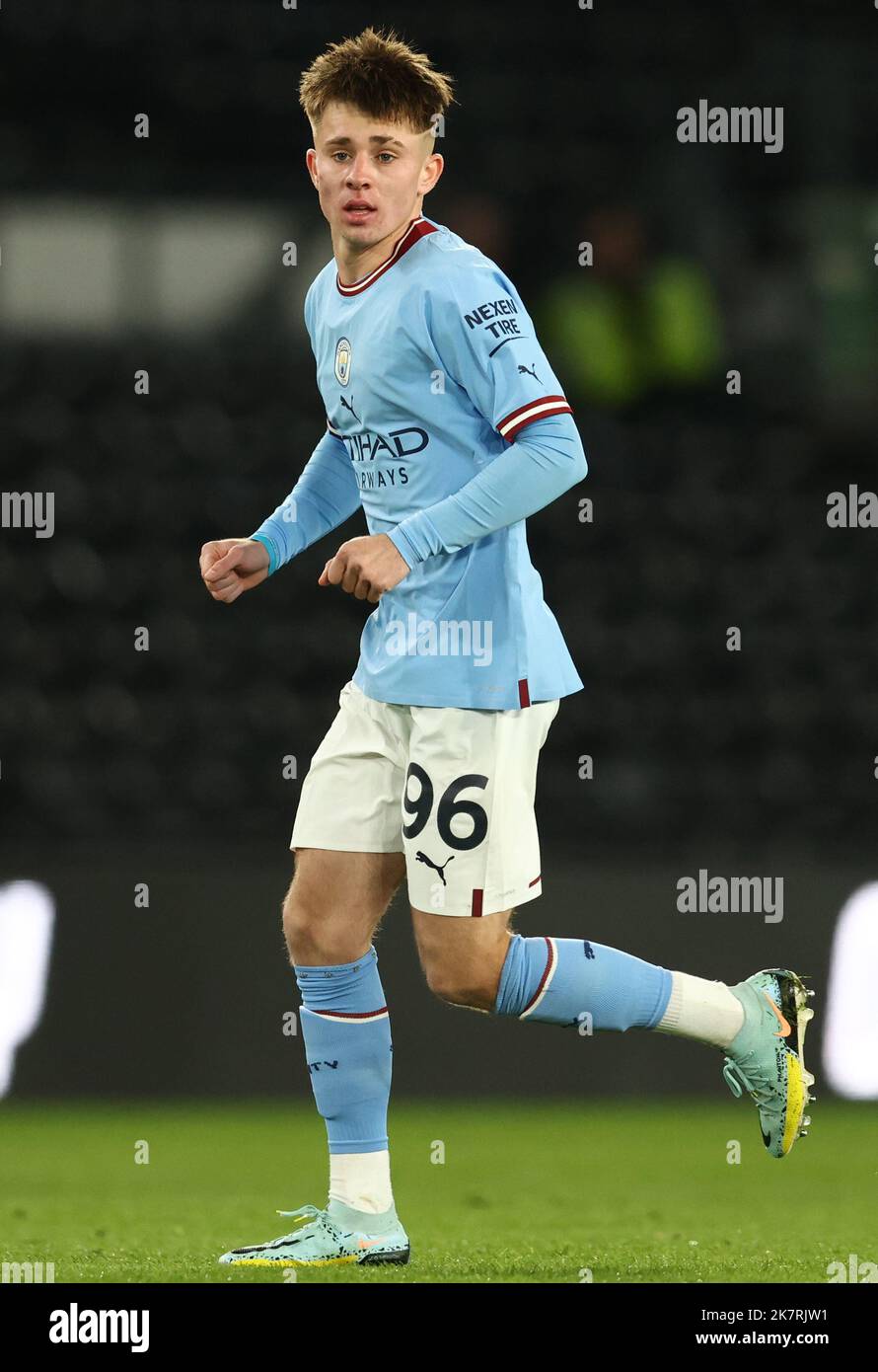 Derby, England, 18th October 2022. Ben Knight of Manchester City during ...