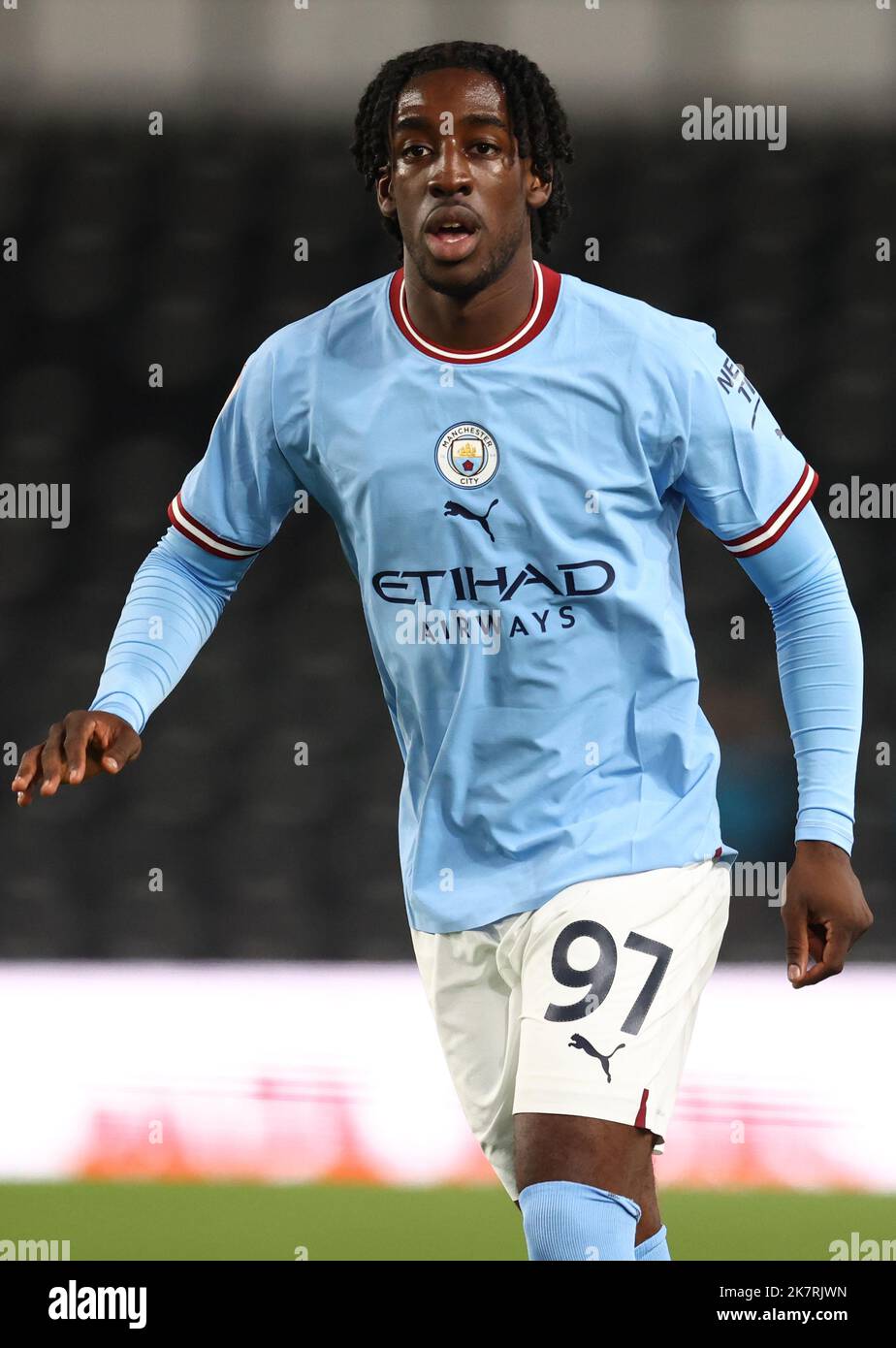 Derby, England, 18th October 2022. Joshua Wilson-Esbrand of Manchester ...