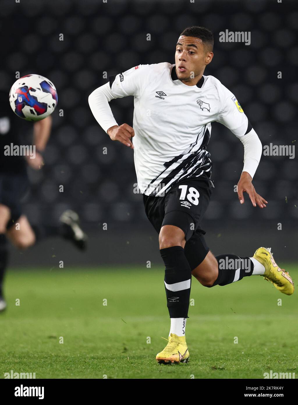 Derby, England, 18th October 2022. Lewis Dobbin of Derby County during ...