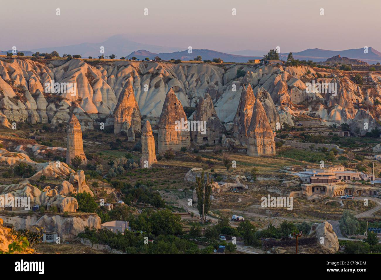Morning view of Fairy Chimney rock formationes in Cappadocia, Turkey ...