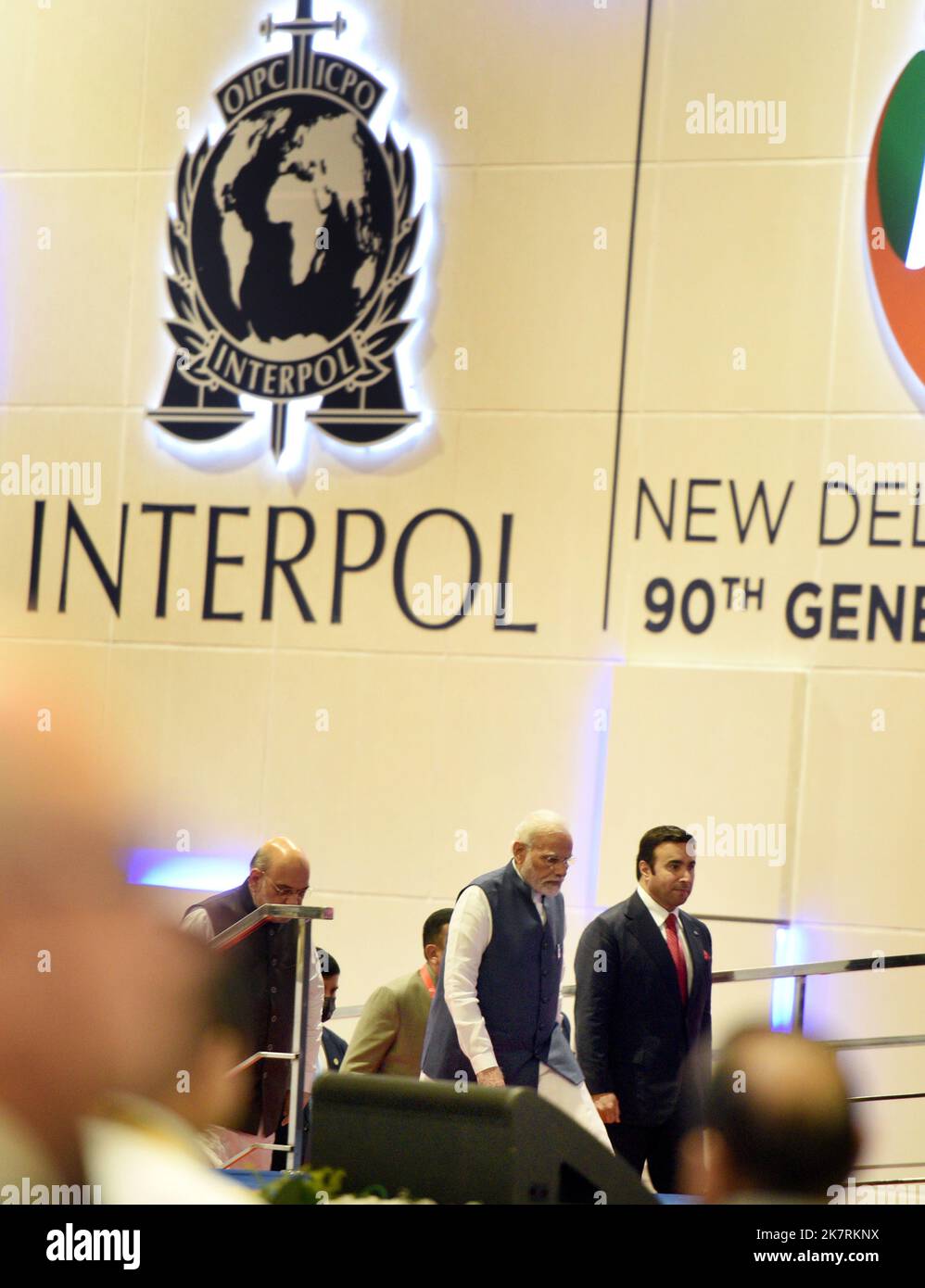 NEW DELHI, INDIA - OCTOBER 18: Prime Minister Narendra Modi, Union Home Minister Amit Shah, and ...