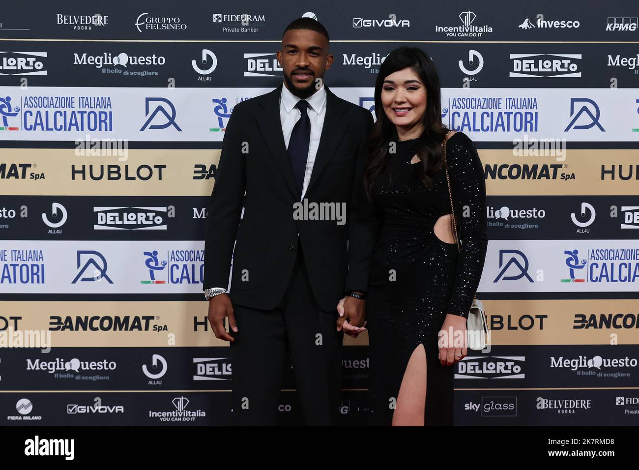 Gleison Bremer and his partner during the Gran Gala del Calcio AIC 2022 ...