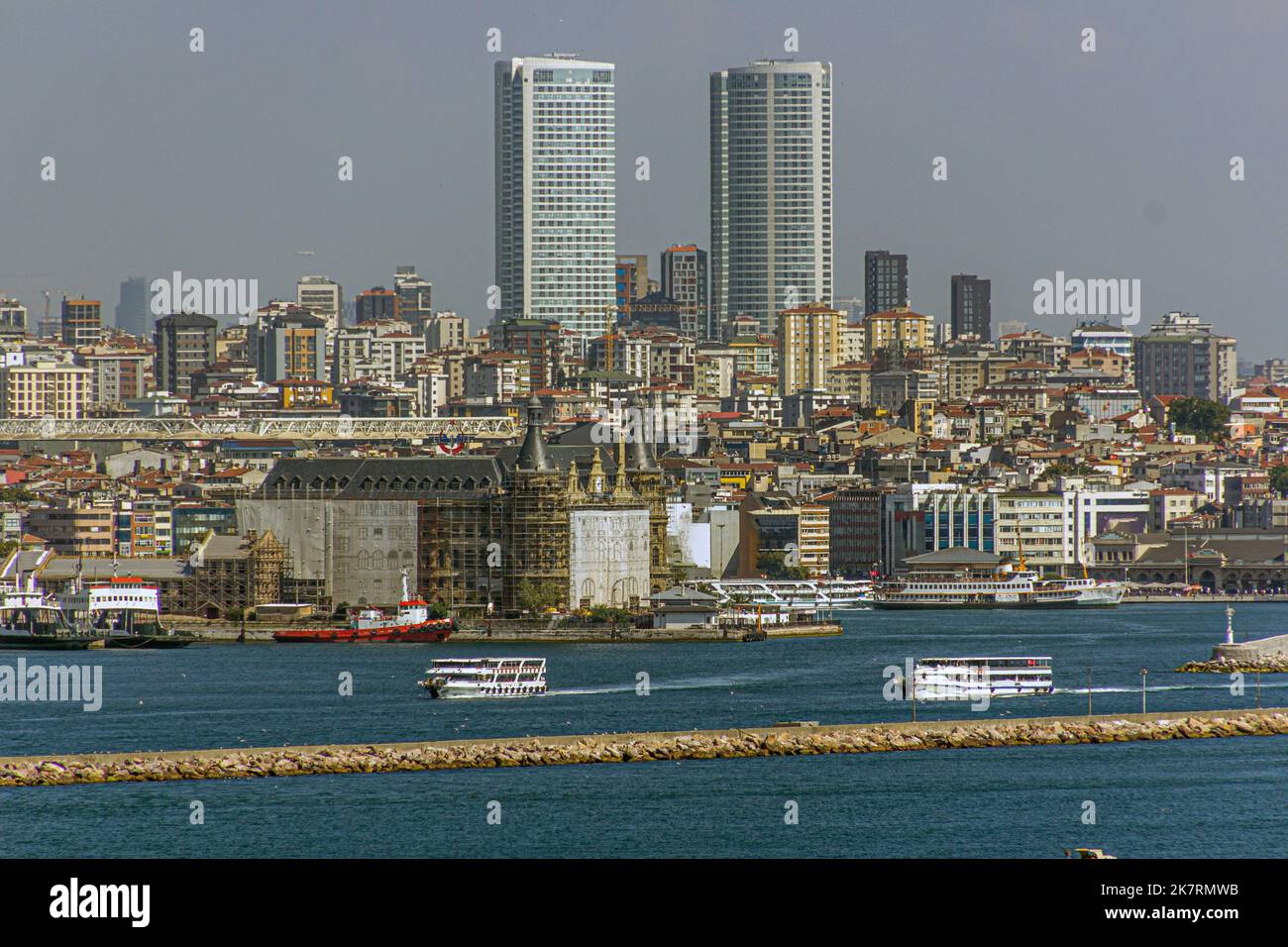 Kadikoy ferry terminal and Haydarpasa railway Terminal the Asian side ...