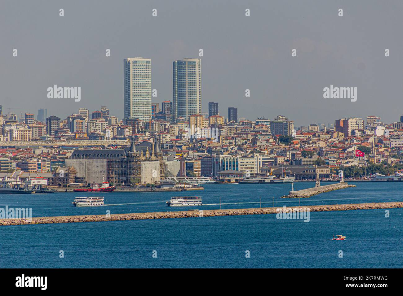 Kadikoy ferry terminal and Haydarpasa railway Terminal the Asian side ...